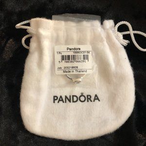 Pandora | Jewelry | Pandora Sterling Silver Square Sparkle Halo Ring ...